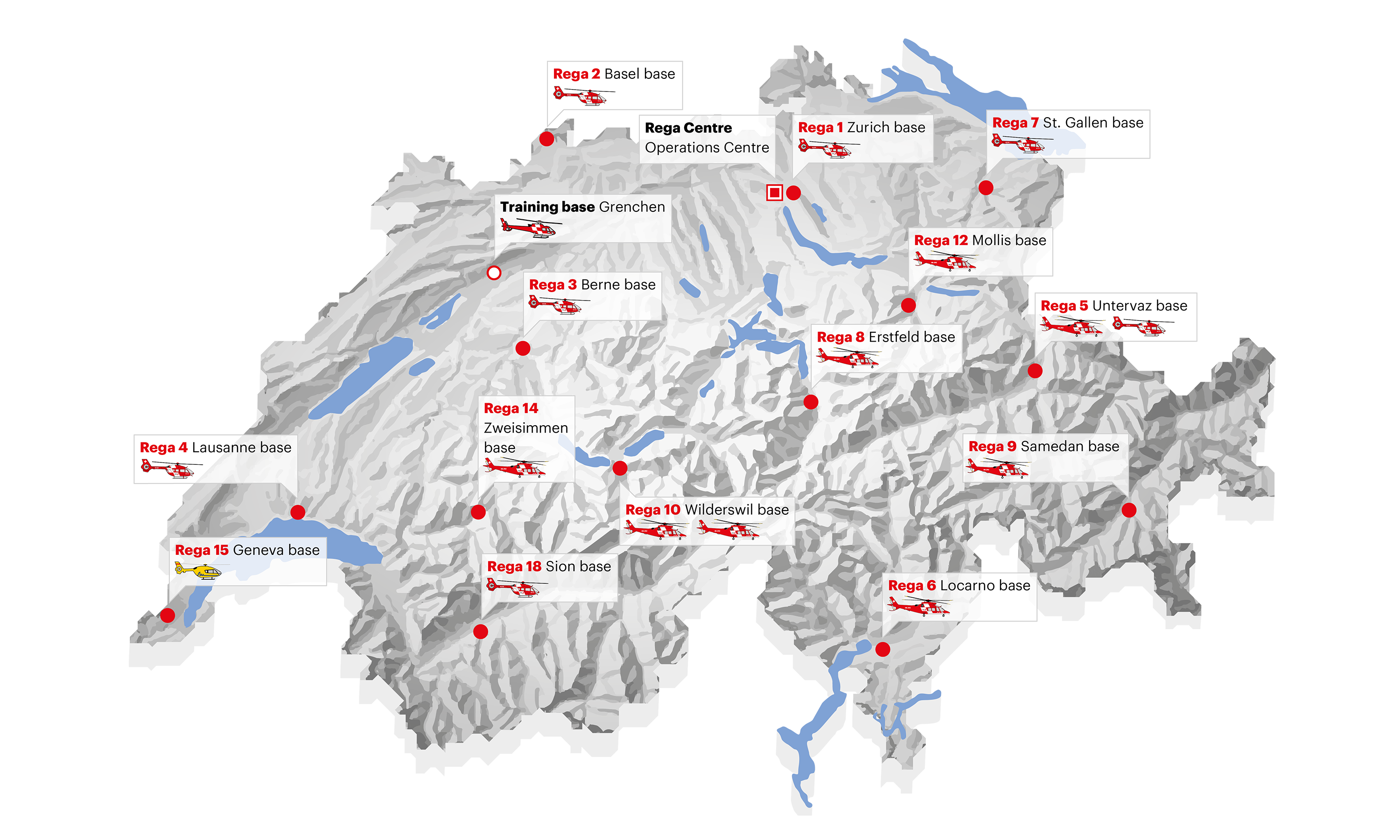 A network for Switzerland | Swiss Air-Rescue Rega